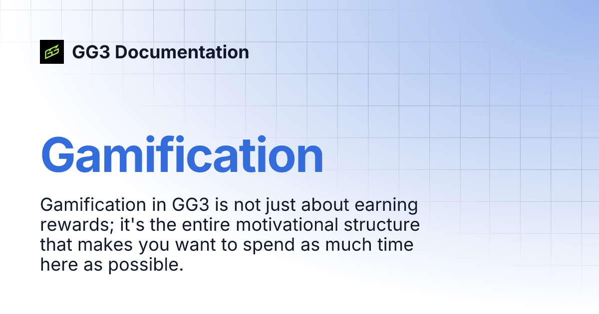 Gamification | GG3 Documentation