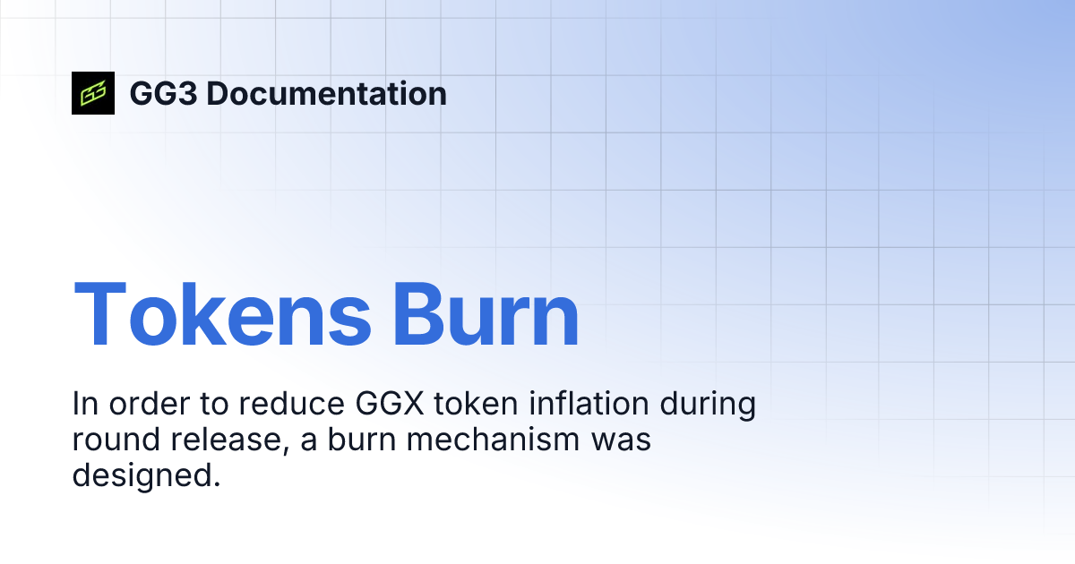 Tokens Burn | GG3 Documentation