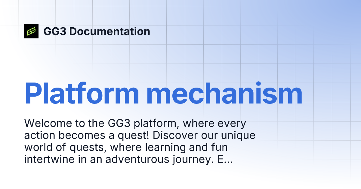 Platform mechanism | GG3 Documentation